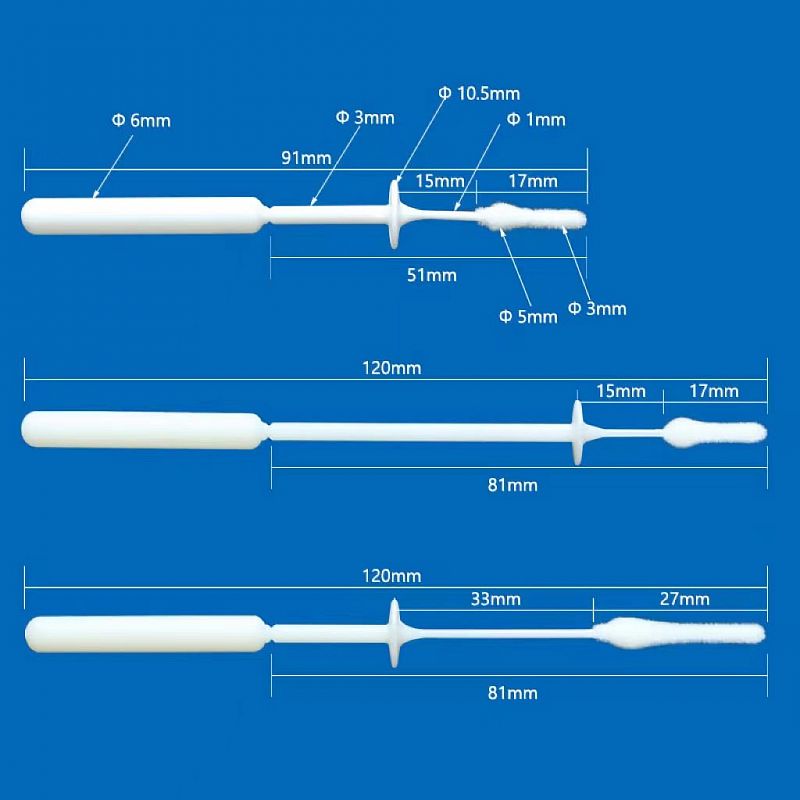 Flocked Nasal Swab With Stopper, Nylon Mid-Turbinate Swab - Combimedi